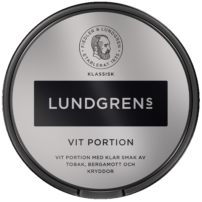 Lundgrens Vit Portion – White Portion Snus, 22 prillor, Normal styrka ...
