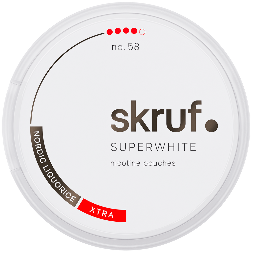 Skruf Super White No.58 Nord Liquorice Xtra Strong – Slim Nicotine ...