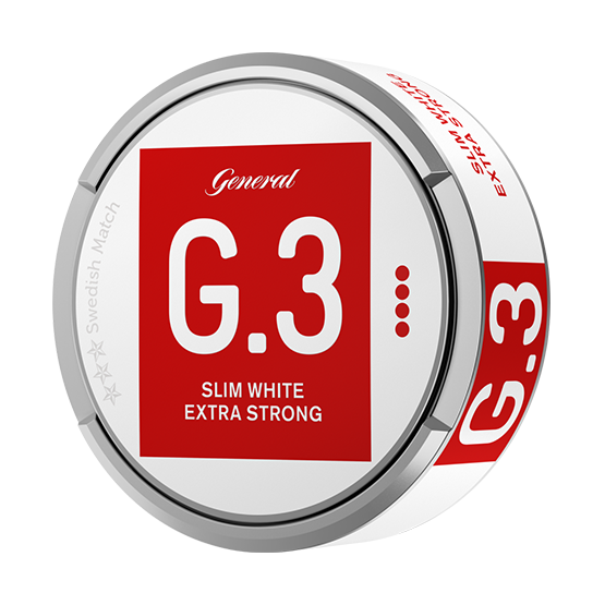General G.3 Extra Strong Slim White Portionssnus – High‑Nicotine Slim ...