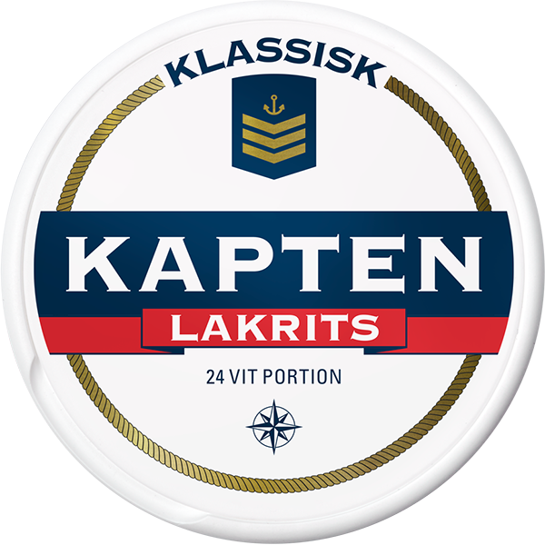Kapten Vit Lakrits Portion – Tobacco & Licorice White Portion Snus (18 ...